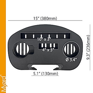 PayandPack Cup Holder Tray, Gravity Chair Side Tray for Beach Chair, Clip-On Chair, Easy-Slide Zero Gravity Chair