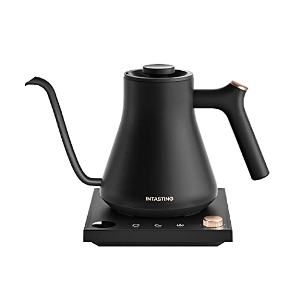 Electric Kettle, INTASTING Professional Electric Gooseneck Kettle, LED Digital Display, Precise 1℉ Temperature Control, 0.65mm Ultra-Slim Spout, 0.8 L, Auto Keep Warm, Mute, Pour Over Stopwatch