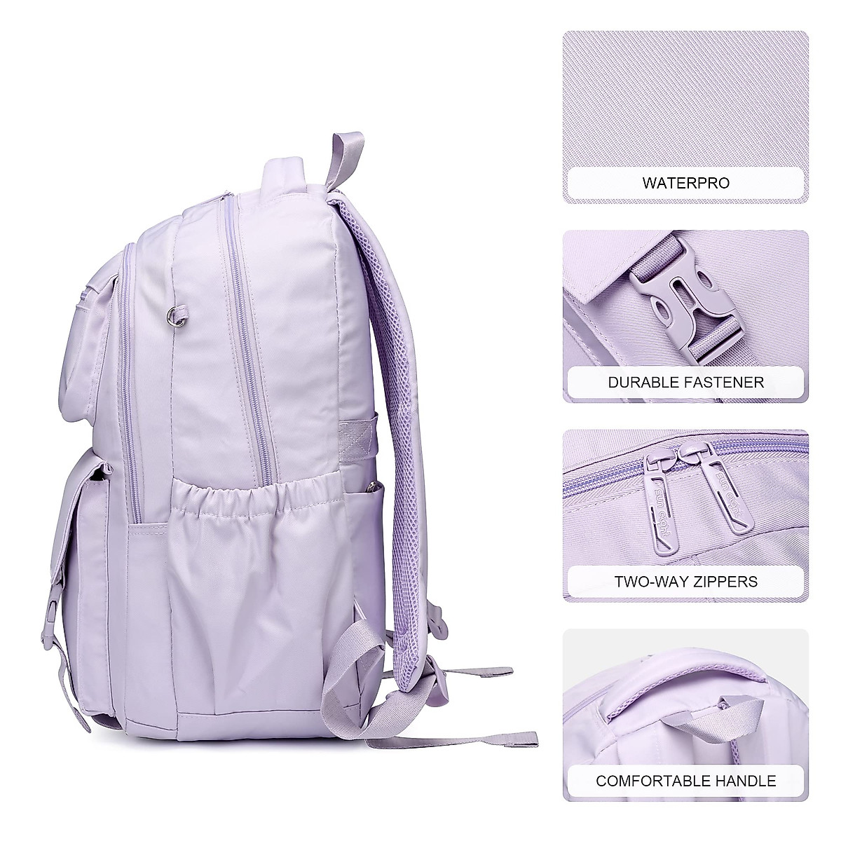 Reqinqin Kids Backpack Boys And Girls Backpack Purple Waterproof School Backpack Suitable for Age for Over 6 Years old Lightweight Purple Travel Toddler Backpack（Purple ）