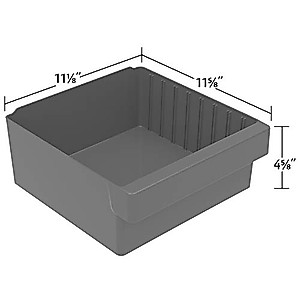 Akro-Mils 31112 AkroDrawer Stackable Plastic Storage Drawer Storage Bin, (11-5/8-Inch x 11-1/8-Inch x 4-5/8-Inch), Blue, (4-Pack)
