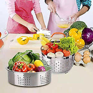 Cooking Accessories Set Compatible with Instant Pot Accessories 8 Qt Only, 8 Quart Accessory Kit with 2 Baskets Glass Lid Silicone Sealing Rings Springform Pan Cookbook