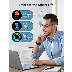 Kumi Smart Watch for Men Women, 1.39" Smartwatch for Android & iOS, Answer/Make Call, Voice Assistant, IP68 Waterproof Fitness Activity Tracker, 100+ Sport Modes, Heart Rate and Sleep Monitor, Black