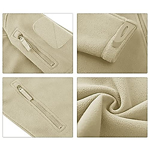 CRYSULLY Men's Winter Warm Jacket Snow Outswear Coat Fleece Lining Hiking Skiing Beige