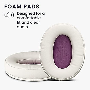 kwmobile Ear Pads Compatible with Kingston Hyper X Cloud Alpha/Cloud Alpha S/Cloud Flight/Cloud Flight S Earpads - 2X Replacement for Headphones - White