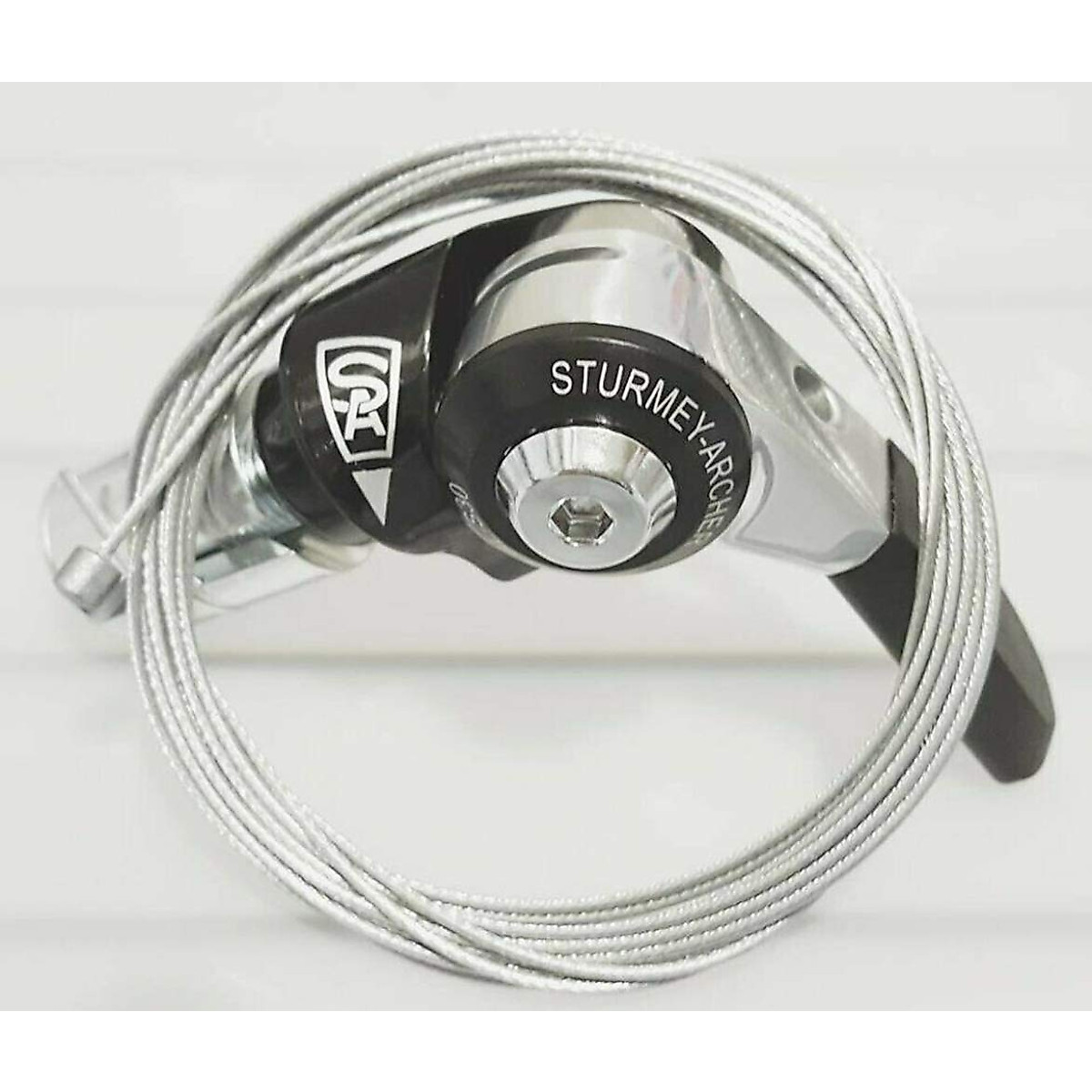 Bicycle 3 Speed Bar End Thumb Shifter w 2.4m Cable (Sturmey Archer)