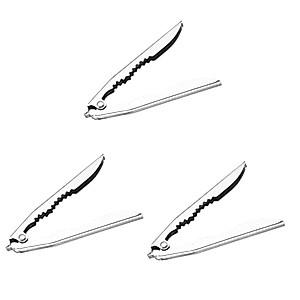 UPKOCH 3pcs Shucker Kitchen Seafood Lobster Crab Oyster for Gadget Nut Professional Clamp Steel Design Multifunctional Clam Accessory Supply Home Tool Opener Clip Crackers Ergonomic