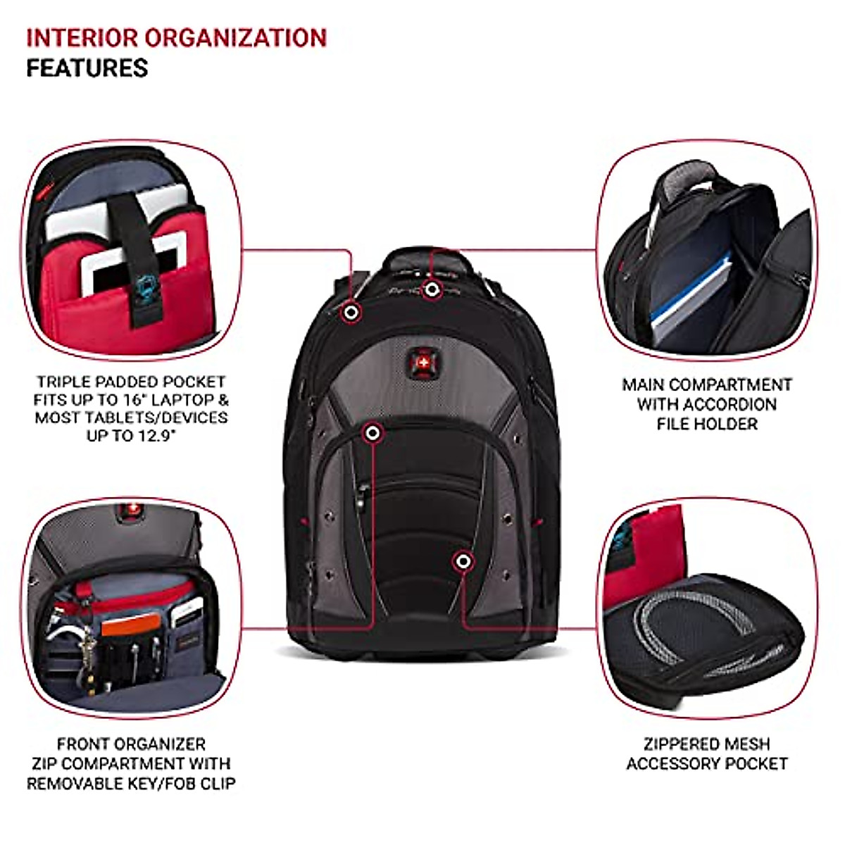 Wenger Luggage Synergy 18-Inch, Black/Grey, 16