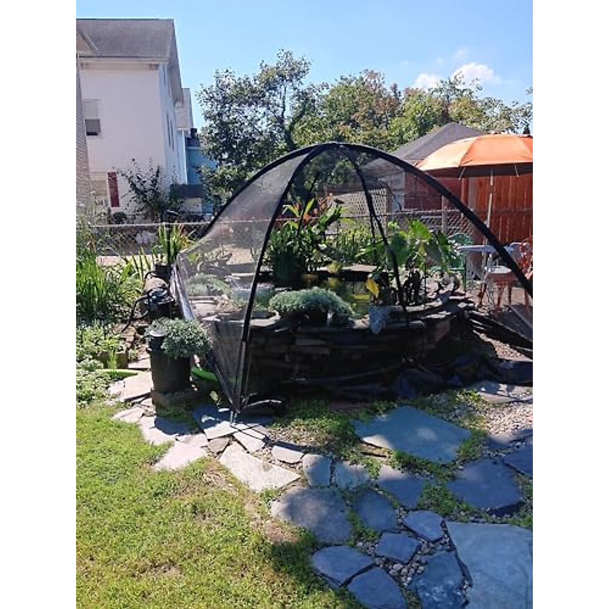 YITAHOME 12x9FT Pond Net Pond Cover Dome Balcony Koi Ponds Covers with 3 Zipper Doors and Storage Bags, Fish Pond Leaf Netting Cover Dome Net