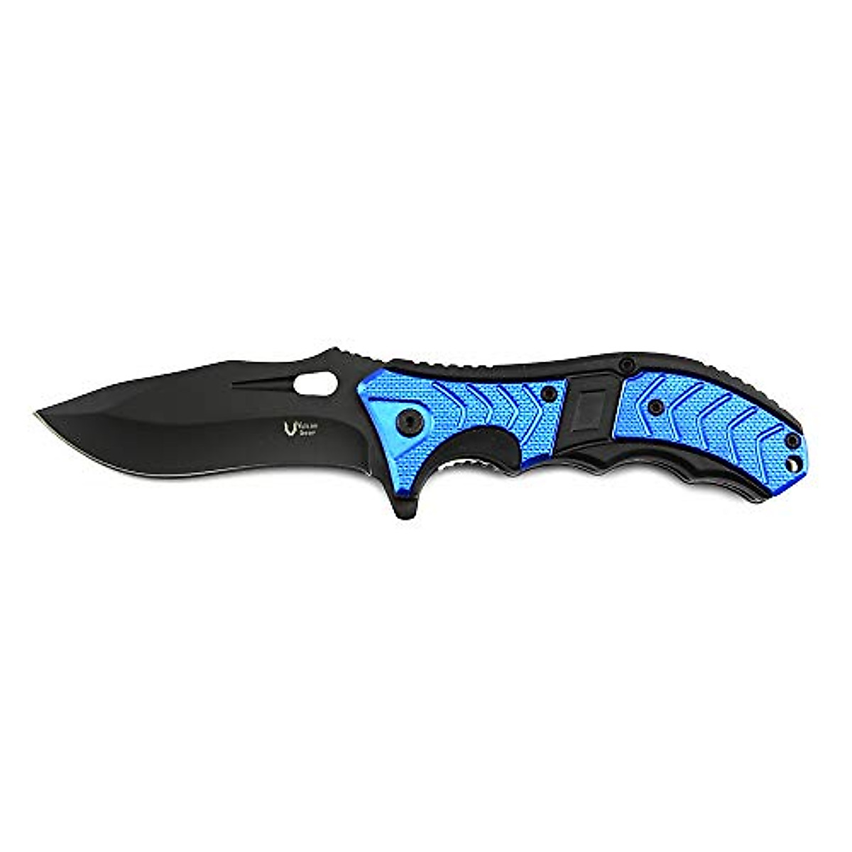 Vulcan Gear Assisted Open Metal Folding Knife (Blue) …