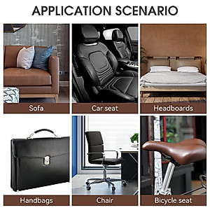 Leather Repair Tape, Self-Adhesive Leather Repair Patch for Sofas, Car Seats, Handbags,Furniture, Drivers Seat, Black, 4 X 120 Inch