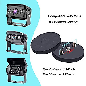SKNOOY Magnetic Backup Camera Mount Base No Drilling, 2 Pack Anti-Scratch Neodymium Magnet, 90 LB Non-Damage Strong Magnetic Holder DVR Monitor System Mounting Base for RVs,Trailers,Trucks,Harvester