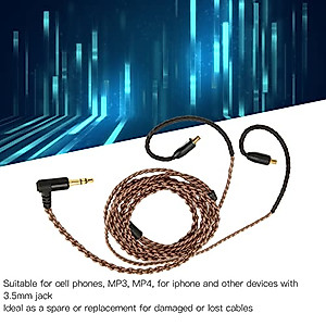 VINGVO Replacement Headphone Upgrade Cable, Noise Canceling Rustproof Replacement Headphone Cable A2DC Interface for CKR100 for LS300 for LS200 for E40