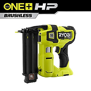 RYOBI ONE+ HP 18V 18-Gauge Brushless Cordless AirStrike Brad Nailer P322 (Tool Only) (Renewed)