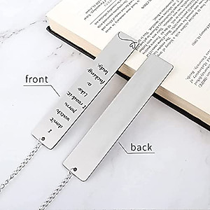 Metal Bookmark Gift,Engraved 'I Don't Watch Porn.I Read it Like a Fucking Lady' Stainless Steel Leaf Pendant Book Mark with Exquisite Gift Box for Women Men Friends Teacher Classmate Book Lovers