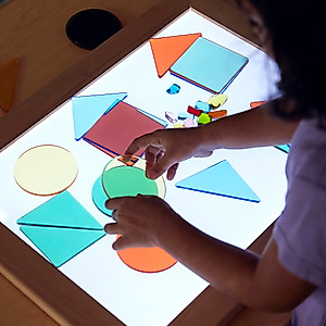 Guidecraft LED Tabletop Lightbox: Kids Learning and Educational Accessory, Sensory and Light Play Table