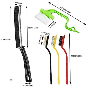 9 Pcs Hard Bristle Crevice Cleaning Brushes for Household Use, Gap Cleaning Brush Multifunctional Small Corner Cleaning Brush Set Tool for Groove Window Tracks Bathroom Kitchen