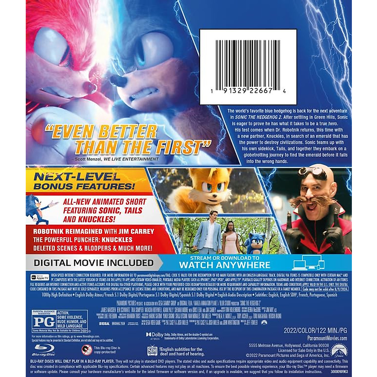 Sonic The Hedgehog 2 [Blu-ray]