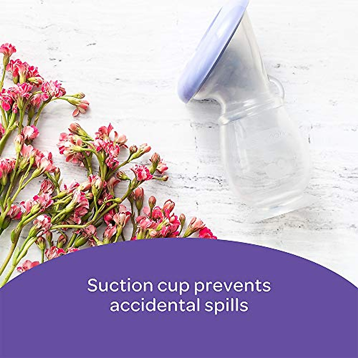 Lansinoh Breastmilk Collector Breastpump for Excess Breast Milk from Breastfeeding Mums BPA BPS Free 100% Silicone with Lid & Neck Strap, Transparent