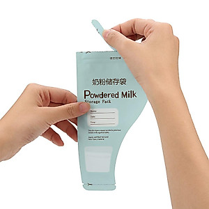 Yosoo 30Pcs Milk Powder Storage Bags, Portable Feeding Milk Powder Storage Pack Disposable Milkpowder Pouches for Travel Trip, Blue