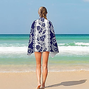 My Little Nest Bath Towels Soft Absorbent Bathroom Towel Lace Bohemian Floral Paisley Stripes Quick Dry Bath Towel Large Shower Towels Lightweight Hand Towels 31" x 51"