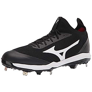 Mizuno Mens Cleat Baseball Shoe, Black/White, 13 US
