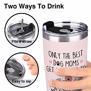 BaubleDazz New Mom Gifts for Women, Pregnancy Must Haves, Funny Dog Mom Pregnancy Gift for Expecting Mom, 20 oz Stainless Steel Tumbler