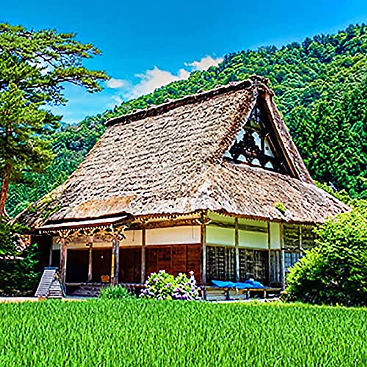 Pealihuy Mexican Straw Roof Thatch Roof Decoration Palm Thatch for Tiki Bar Hut, Patio, Party, Thatch Roofing Decorations,1 PCS