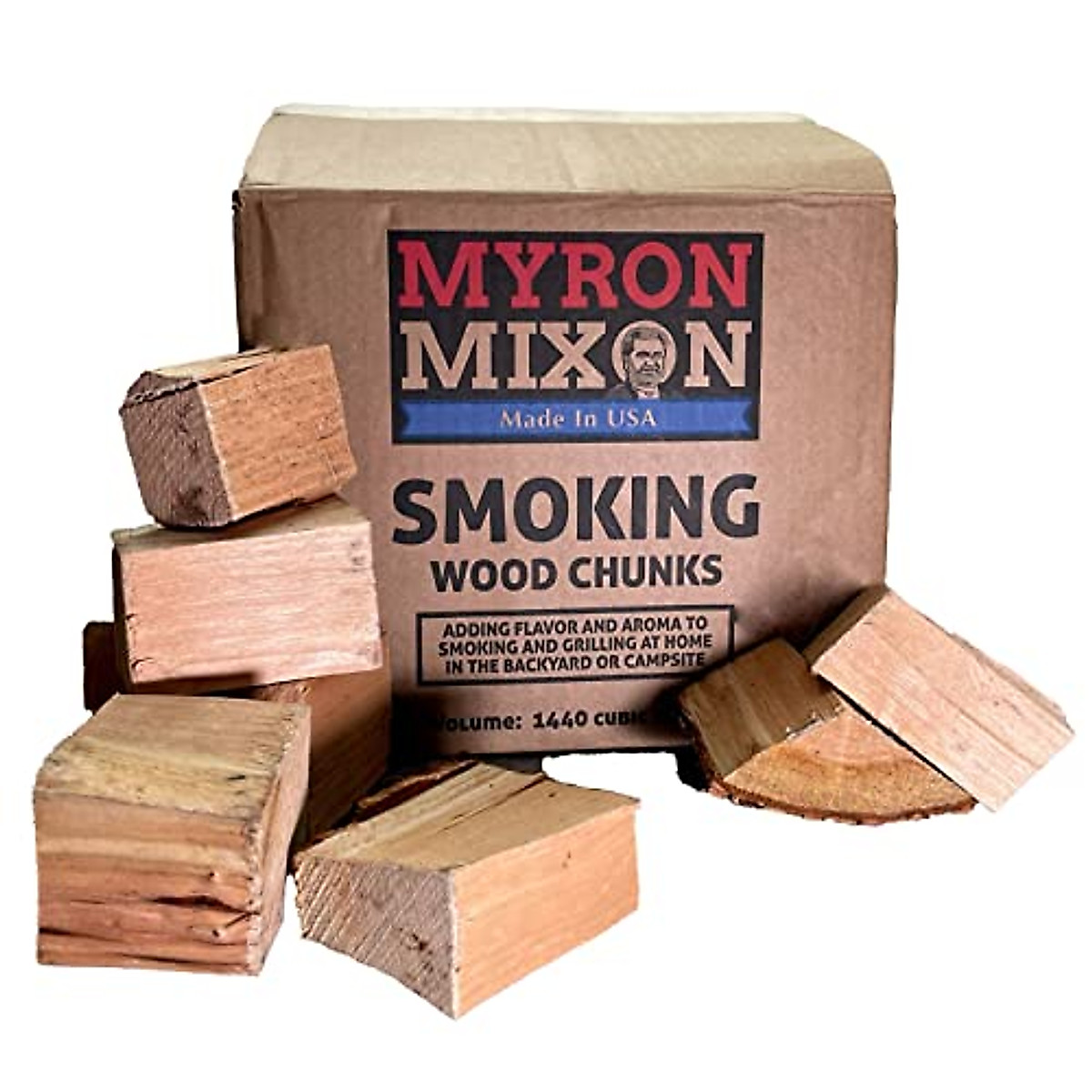 Myron Mixon Wood Chunks for Smoking | Pecan | Premium Wood Chunks That Add Flavor to Food, Made in The USA | 16lb Box