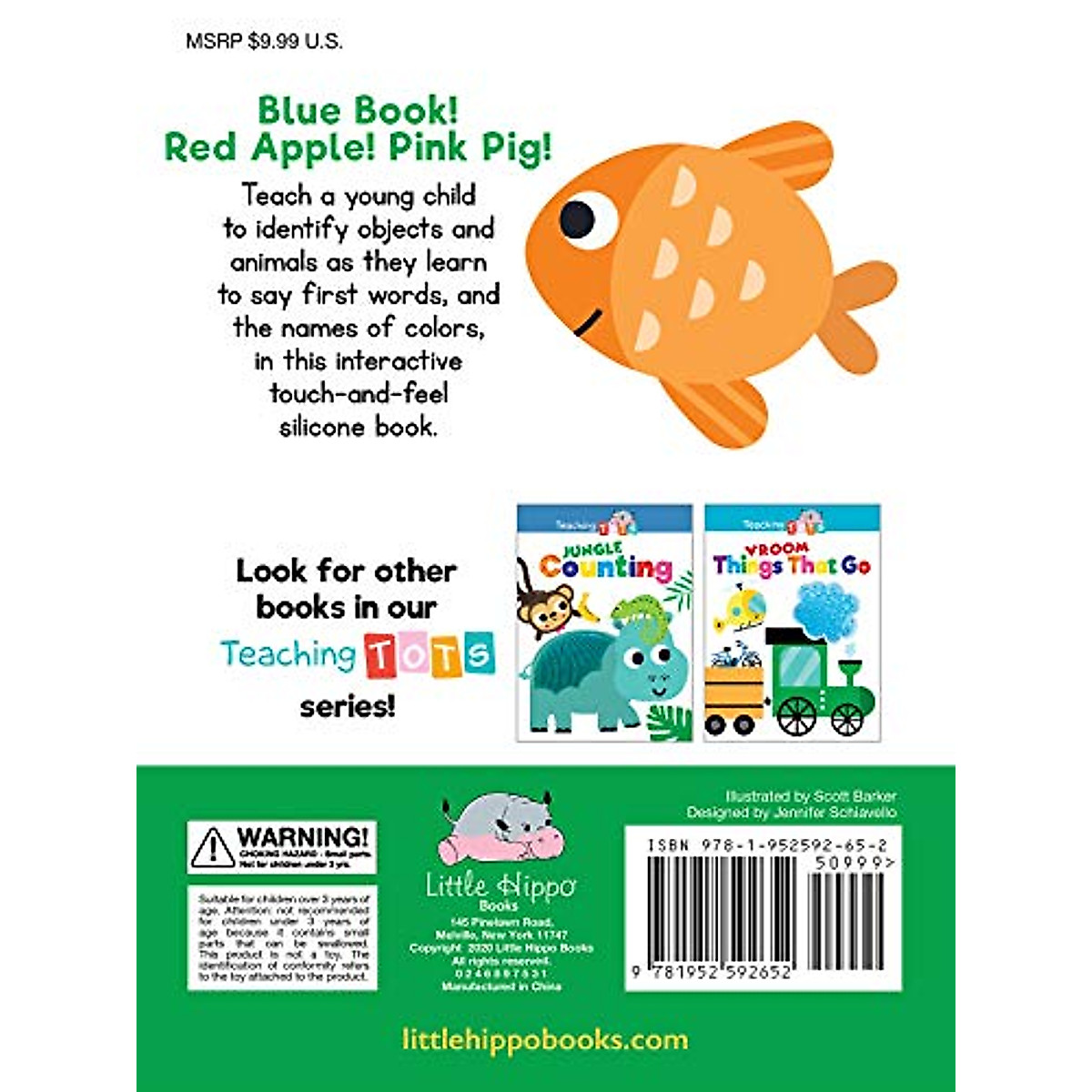 Colorful First Words - Silicone Touch and Feel Board Book - Sensory Board Book