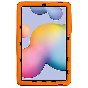 BobjGear Bobj Rugged Tablet Case for Samsung Galaxy Tab S6 Lite 10.4 Models SM-P610, SM-P613, SM-P615, SM-P617, SM-P619 Kid Friendly (Outrageous Orange)
