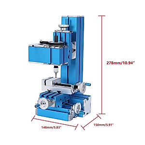DONCK Wood Lathe Mini Metal Lathe DIY Miniature Milling Machine Miller 100-240V Woodworking Metal Aluminum Processing Tool Mini Milling Machine