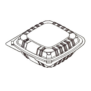 Smygoods Dessert Containers, (Pack of 50-6x6x3) Disposable Plastic Clamshell Food Containers, Clear Hinged Food Container