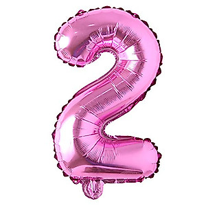16" inch Single Rose Red Alphabet Letter Number Balloons Aluminum Hanging Foil Film Balloon Wedding Birthday Party Decoration Banner Air Mylar Balloons (16 inch Rose Red 2)