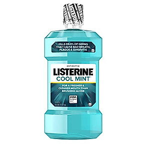 Listerine Cool Mint Antiseptic Mouthwash for Bad Breath, Plaque and Gingivitis, 1.5 L