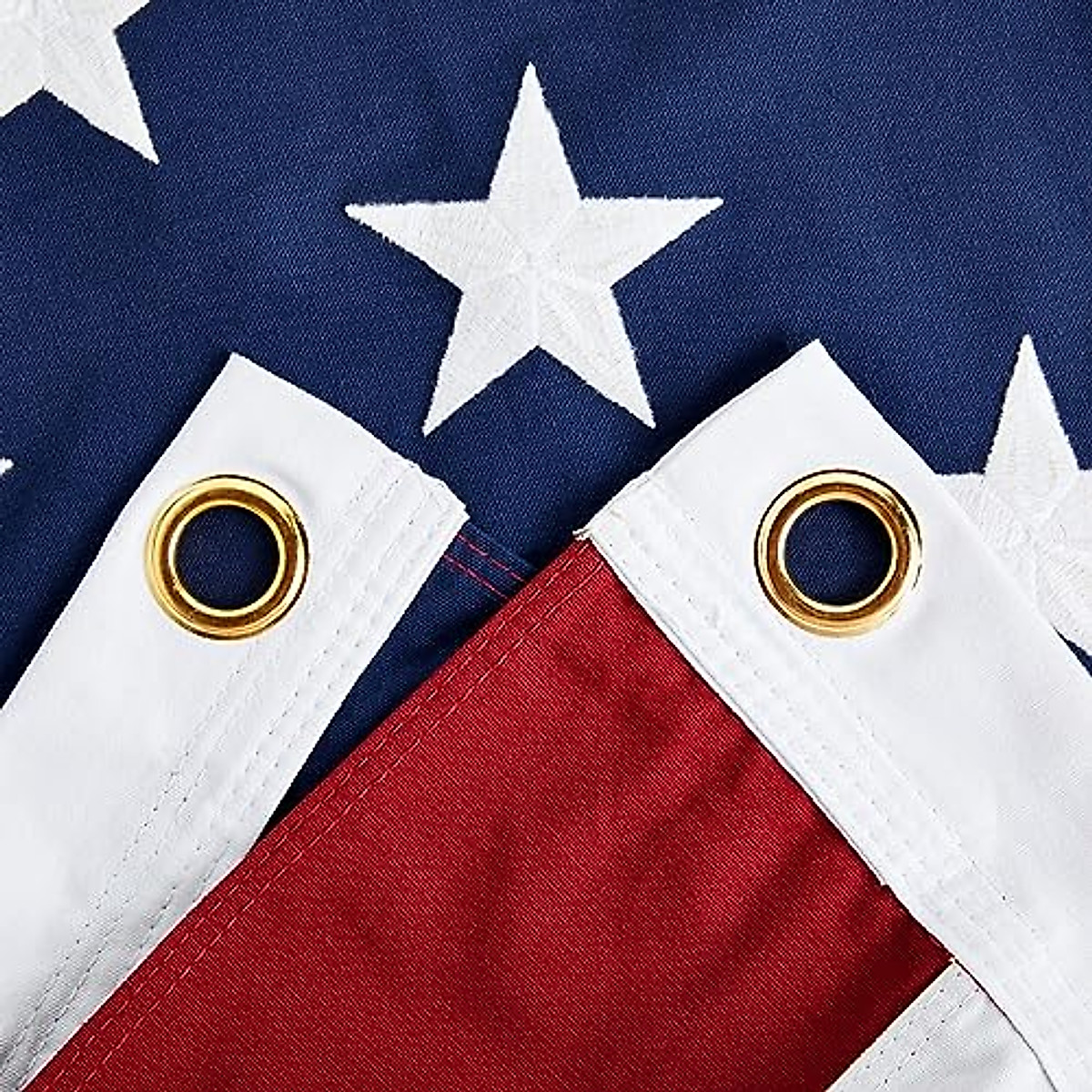 5x9.5 American Casket Flag with Embroidered Stars for United States Veteran Burial, Funeral, Coffin, Military Memorial Service, Patriotic Decor