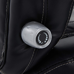 Serta Ergonomic Leather Computer Chair with Layered Memory Foam, Contoured Lumbar, Pillowed Headrest Executive Adjustable Office, Black 25.25D x 29W x 44.5H in