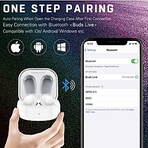Urbanx Street Buds Live True Wireless Earbud Headphones for Huawei P40 Pro+ - Wireless Earbuds w/Active Noise Cancelling - (US Version with Warranty) - White