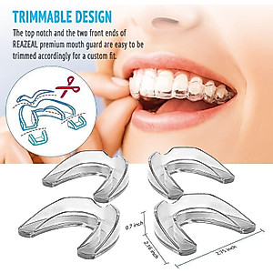 Mouth Guard for Grinding Teeth at Night: Moldable Dental Guard for Sleeping 4 Pack/One Size