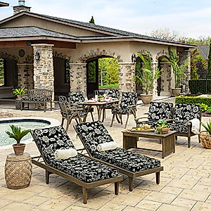 Arden Selections ProFoam Essentials Outdoor Seat Cushion 19 x 20, Ashland Black Jacobean