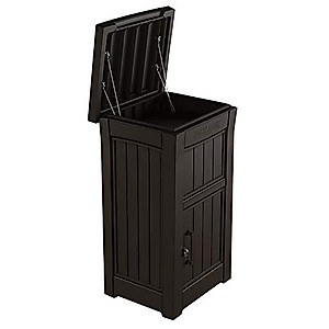 Keter Package Delivery Box for Porch with Lockable Secure Storage Compartment to Keep Packages Safe, Brown