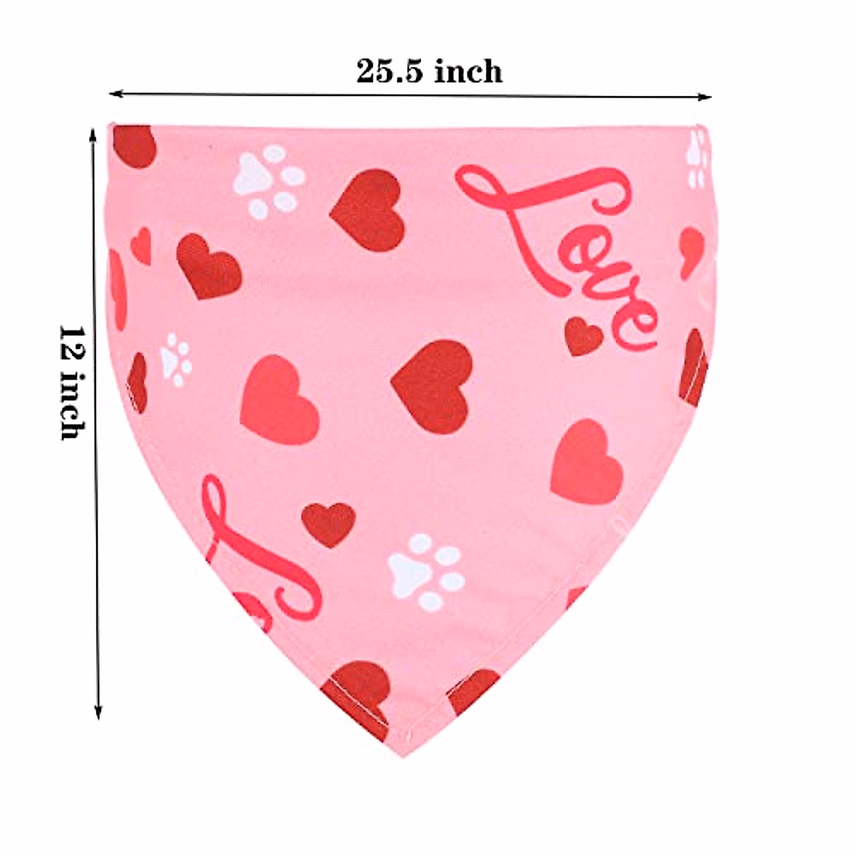 Valentine's Day Dog Headband and Dog Saliva Towel,Valentines Day Pet Costume Accessories,Valentines Day Pet Outfit Hair Accessories