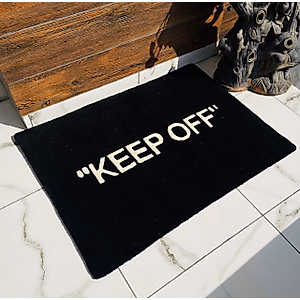 LUXAPE Keep Off Rug - Tufted Hypebeast Rug - Handmade & Premium - 32 * 20in (80 * 50cm) - Hypebeast room decor - Off white rug - Hypebeast Room Decor - Luxape Rug