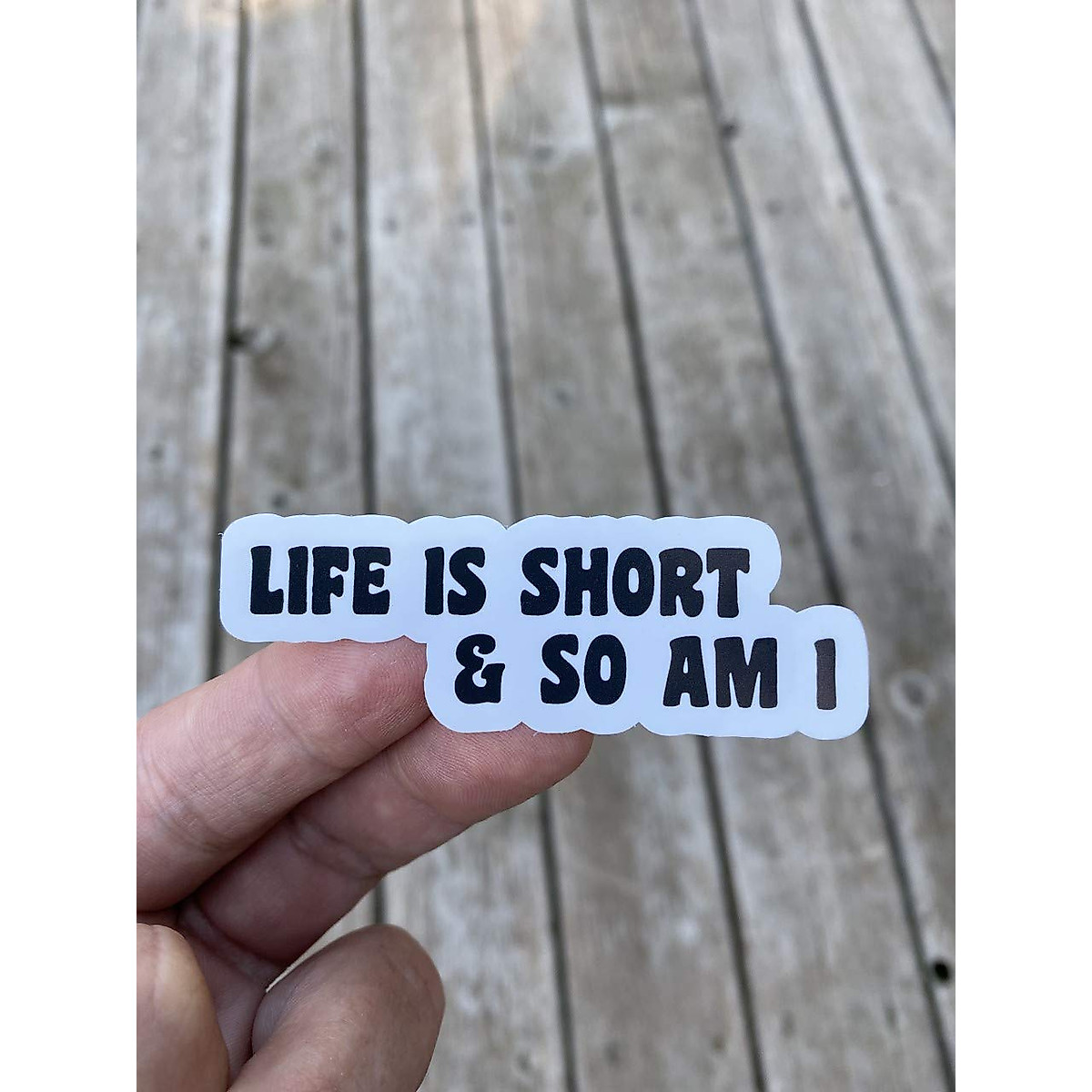 Life Is Short and So Am I Sticker, Laptop Sticker, Water Bottle Sticker, Phone Sticker, Window Sticker, I'm Short Sticker, Funny Sticker
