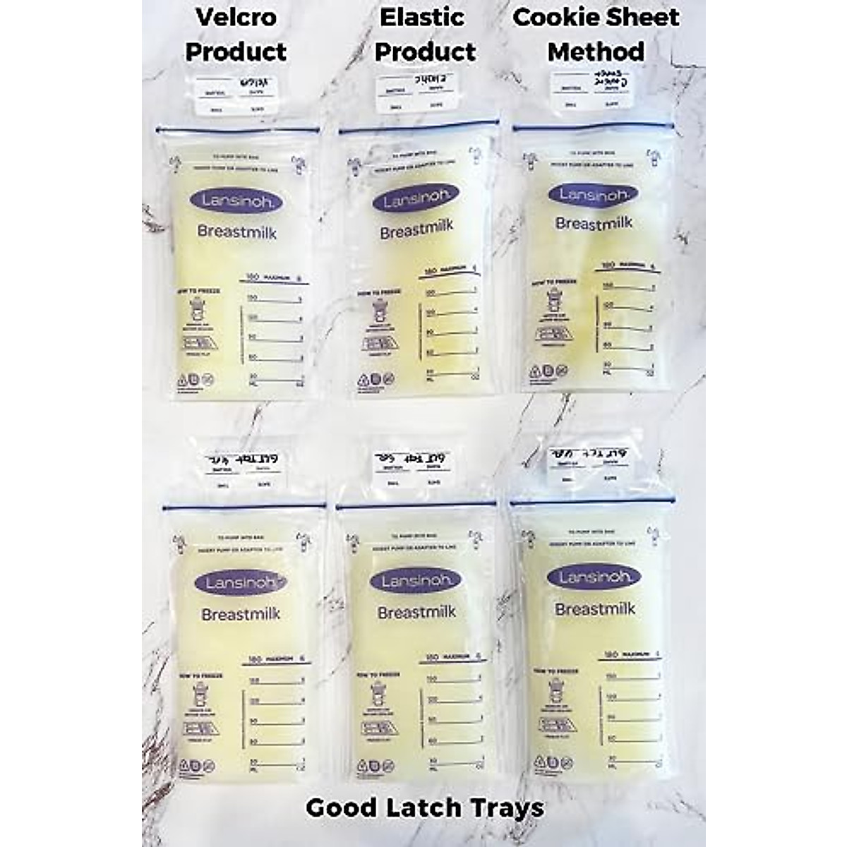 Magnetic Freeze Flat Trays for Breastmilk - Breastpump Accessory to Freeze Breast Milk Storage Bags Flat - (for Lansinoh, Up&Up, and Avent, 3oz Tray Set (3 or 6oz))