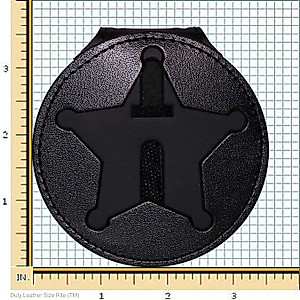 Perfect Fit Shield Wallets Florida Sheriff Five-Point Star Badge Holder (Black, Cutout PF185, 2.7 inches Tall)