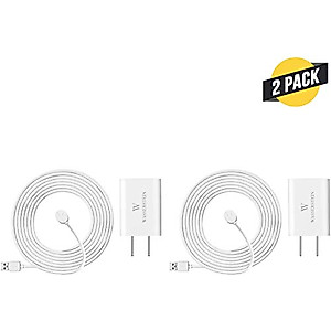 16ft/4.8m Weatherproof Outdoor Charging Cable with Quick Charge Adapter Compatible with Arlo Ultra/Ultra 2/Pro 3/Pro 4 (2 Pack, White) (NOT Compatible with Arlo Essential Spotlight)