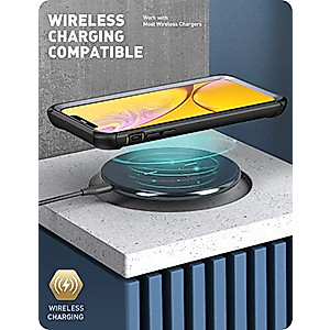 i-Blason Ares Case for iPhone XR 2018, Full-Body Rugged Clear Bumper Case with Built-in Screen Protector (Black)