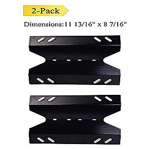 Votenli P9202A (2-Pack) 11 13/16" Porcelain Steel Heat Plate Replacement for Select Gas Grill Model SAMS B10PG20-2C, B10PG20-2R, GR2001402-MM-00, GR3055-014571