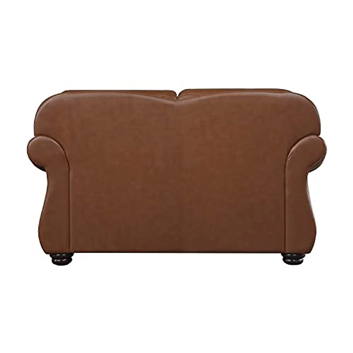 Lexicon Guthrie Leather Match Living Room Loveseat, Camel Brown