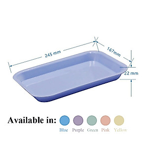 SNAWOP Dental Instrument Tray Autoclavable Small Size F Medical Plastic Flat Tray for Instrument Organizer (Green)